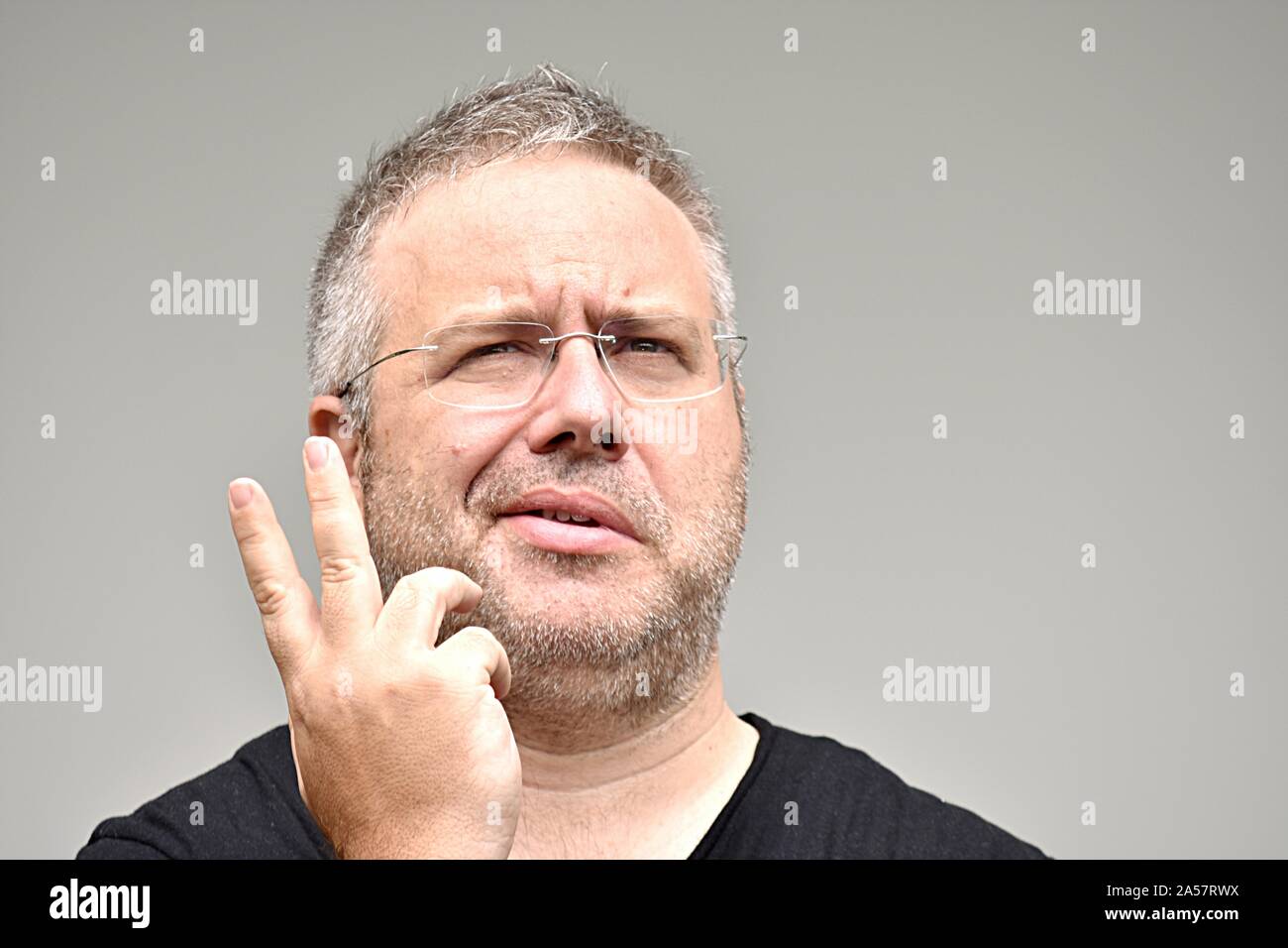 Obese man thinking hi-res stock photography and images - Alamy