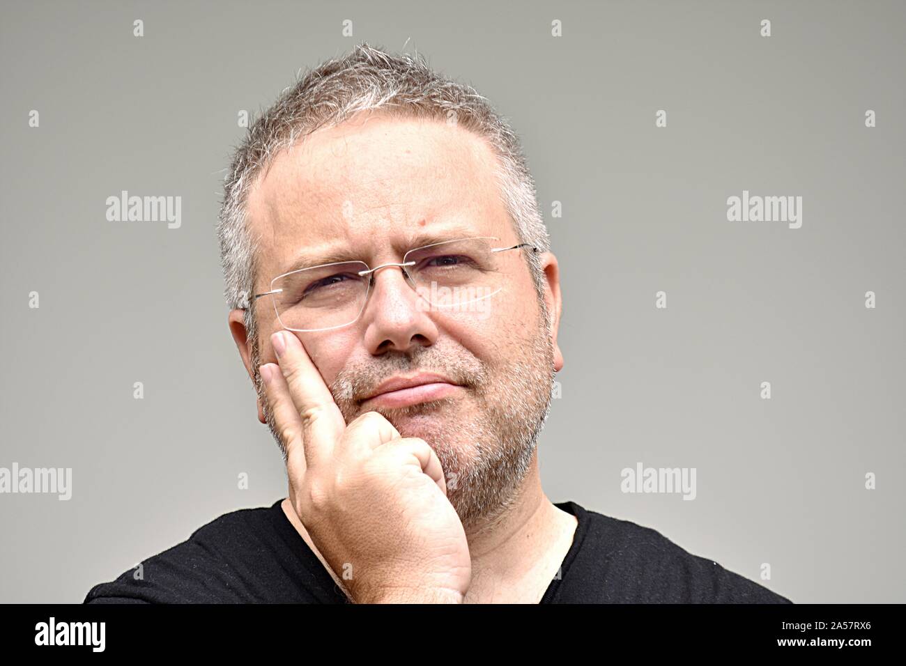 Obese man thinking hi-res stock photography and images - Alamy