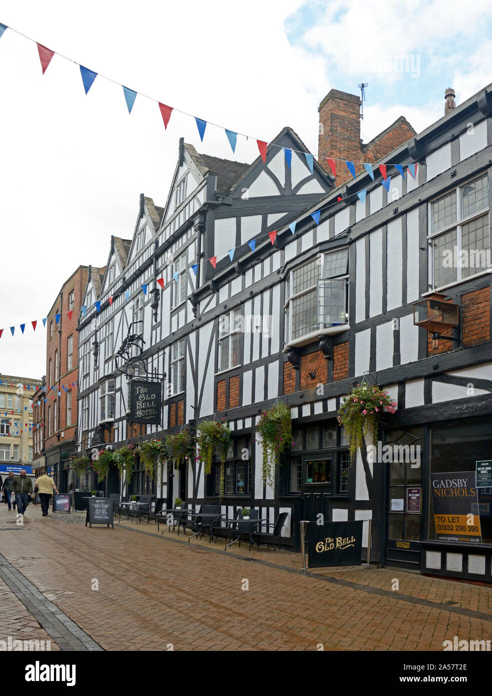 The Old Bell Hotel, Sadler Gate, Derby Stock Photo - Alamy