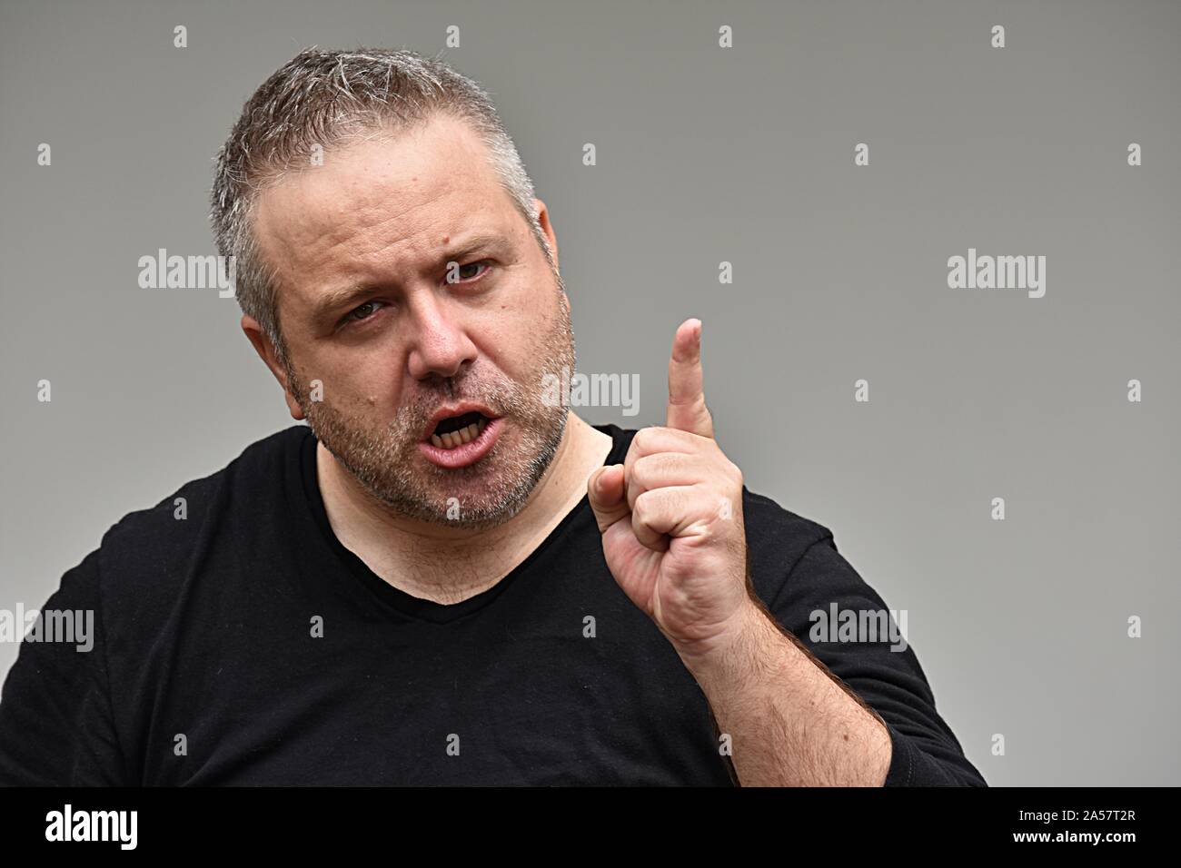 Mad Fat Male Person Stock Photo - Alamy
