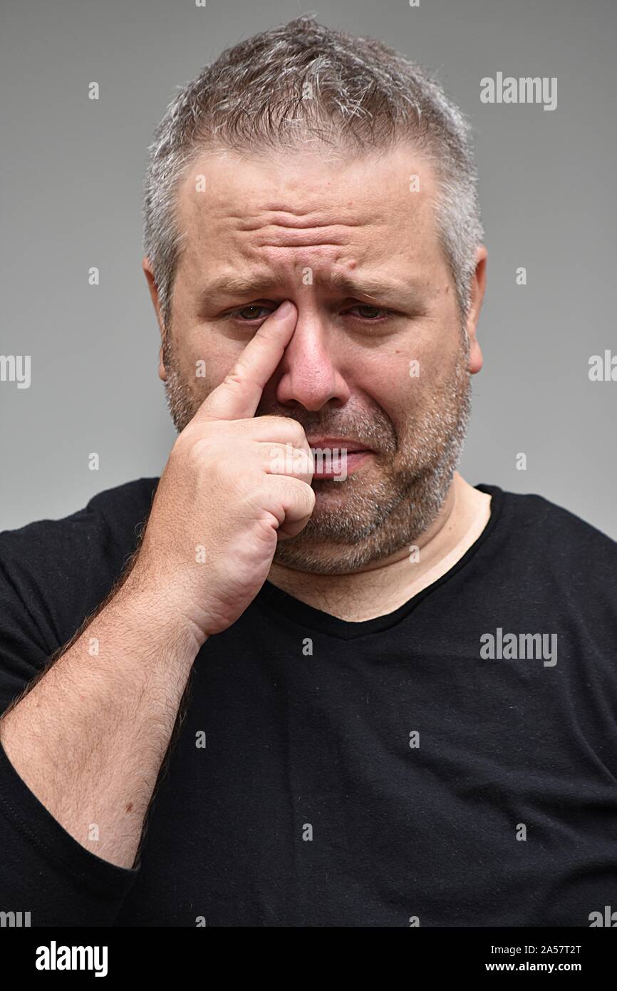 Tearful Male Person Stock Photo - Alamy