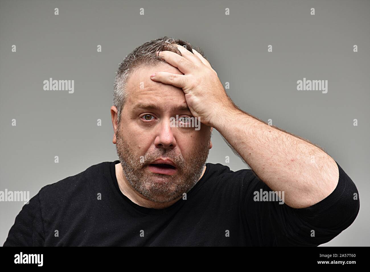 Stressful Overweight Person Stock Photo - Alamy