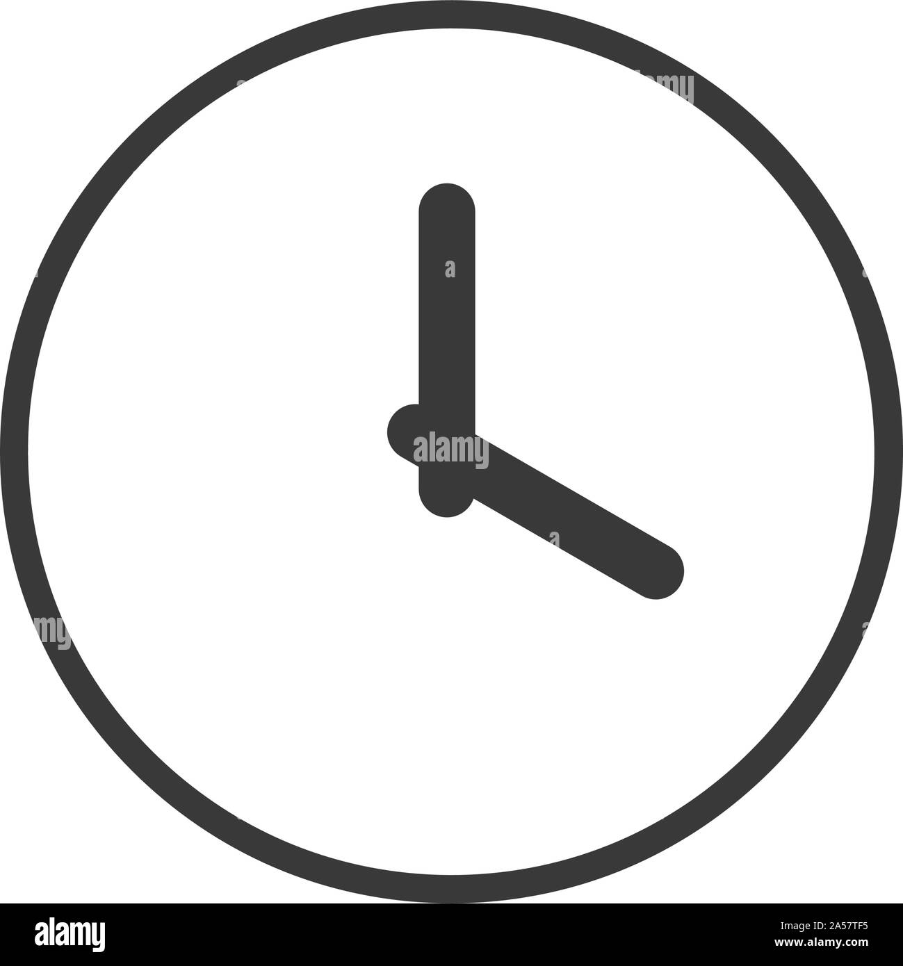 Clock time icon in Black and White Stock Photos & Images - Alamy