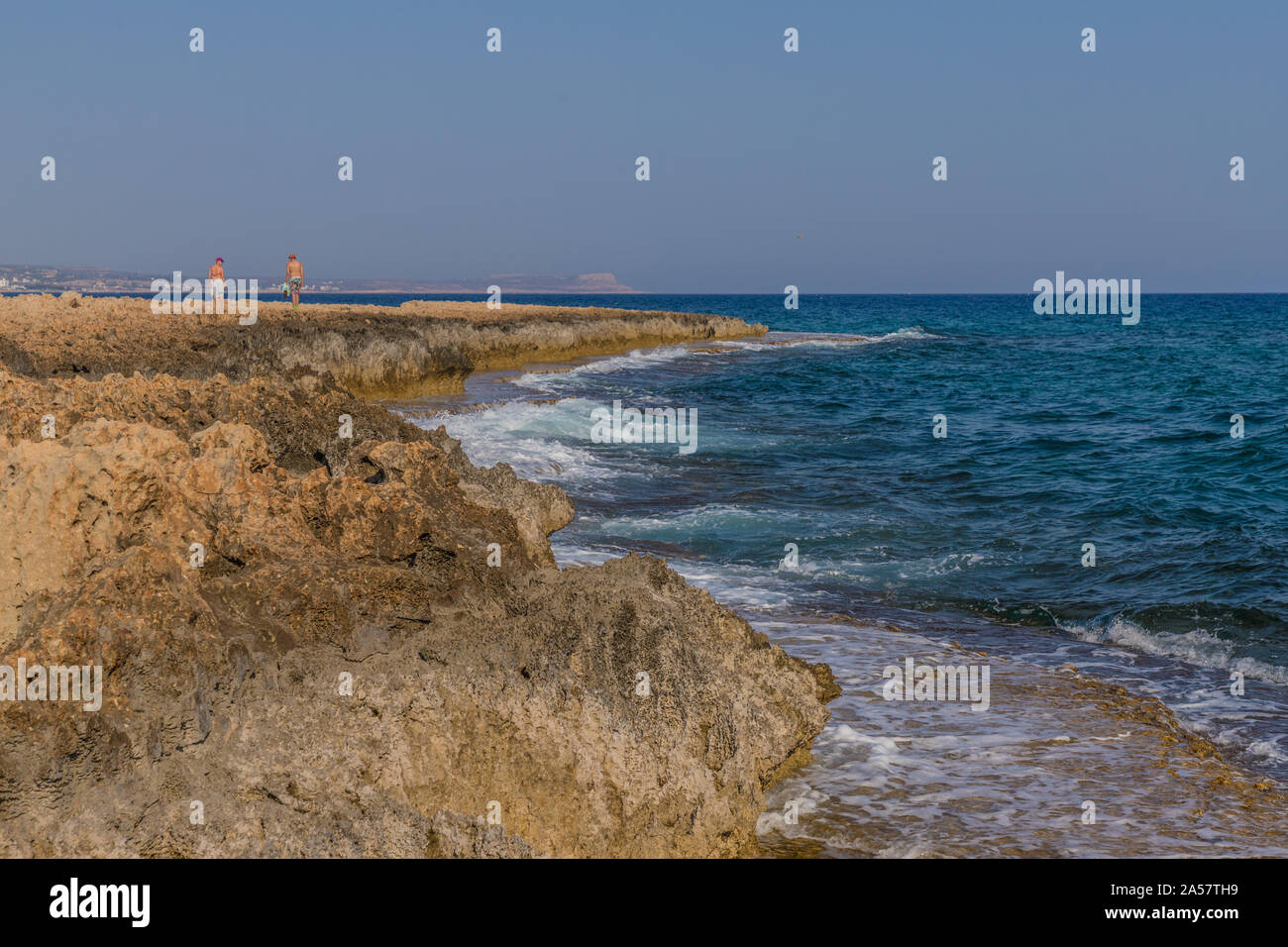 A typical view at Cape Greco in Cyprus Stock Photo - Alamy