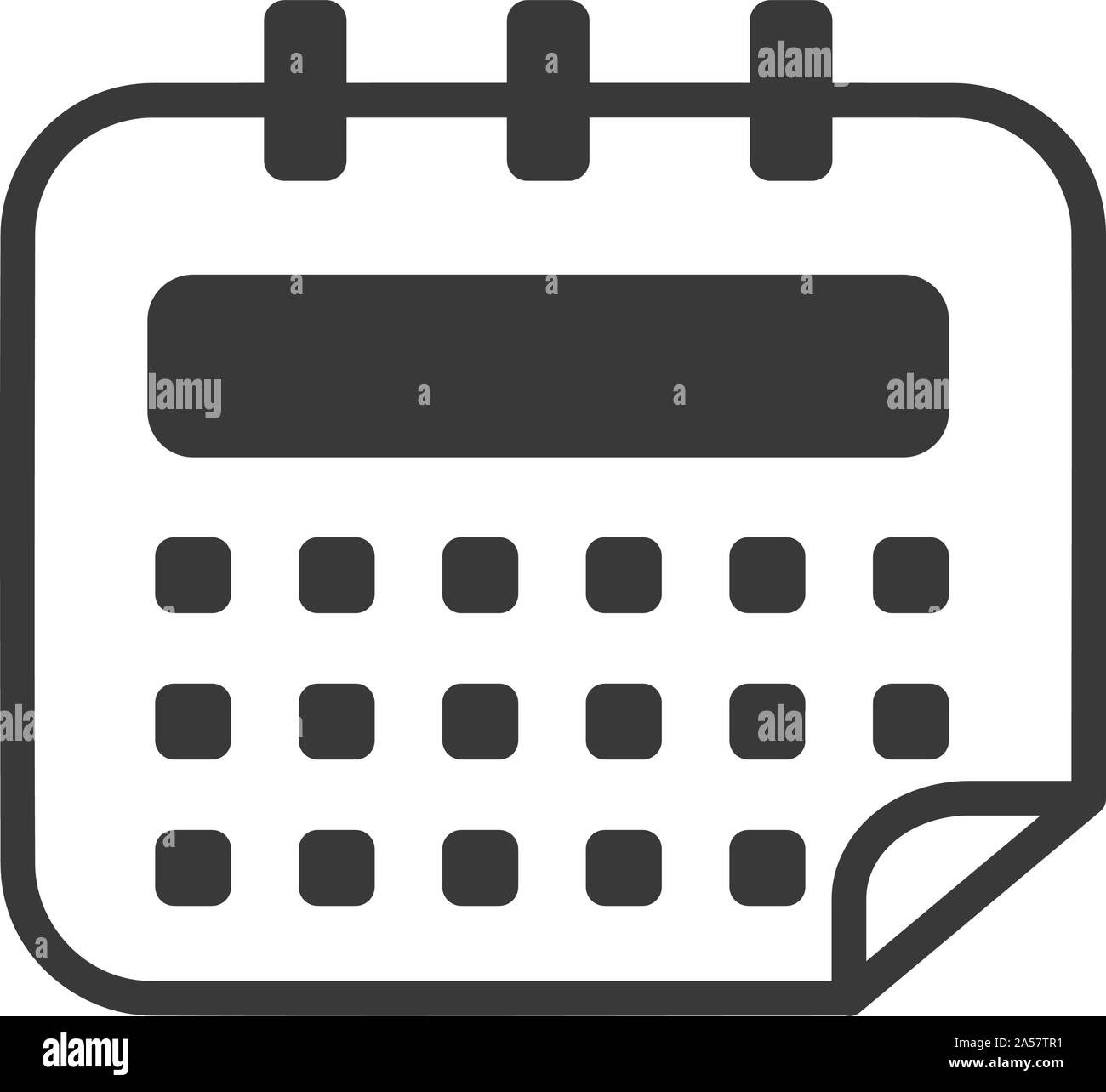 Calendar icon for computer interface in vector Stock Vector Image & Art ...