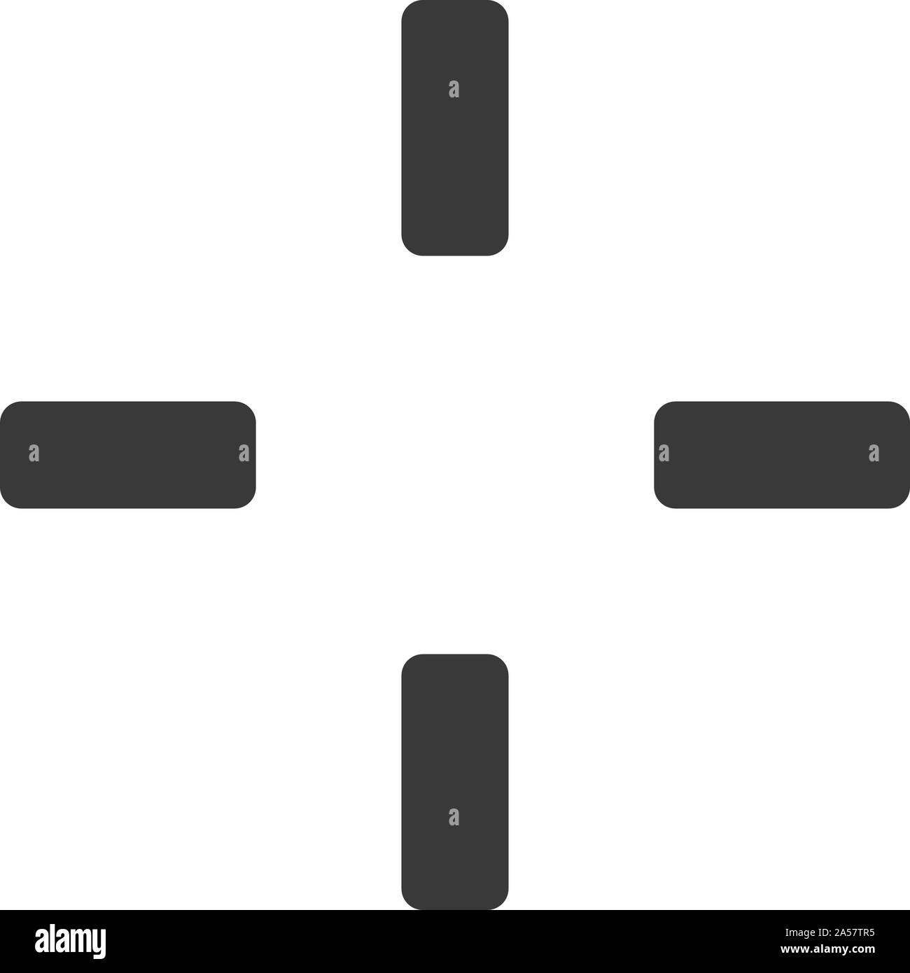 Cross hair mouse pointer icon in simple vector Stock Vector Image & Art ...