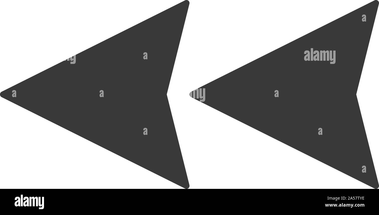 Rewind icon to go back in simple vector style Stock Vector Image & Art ...