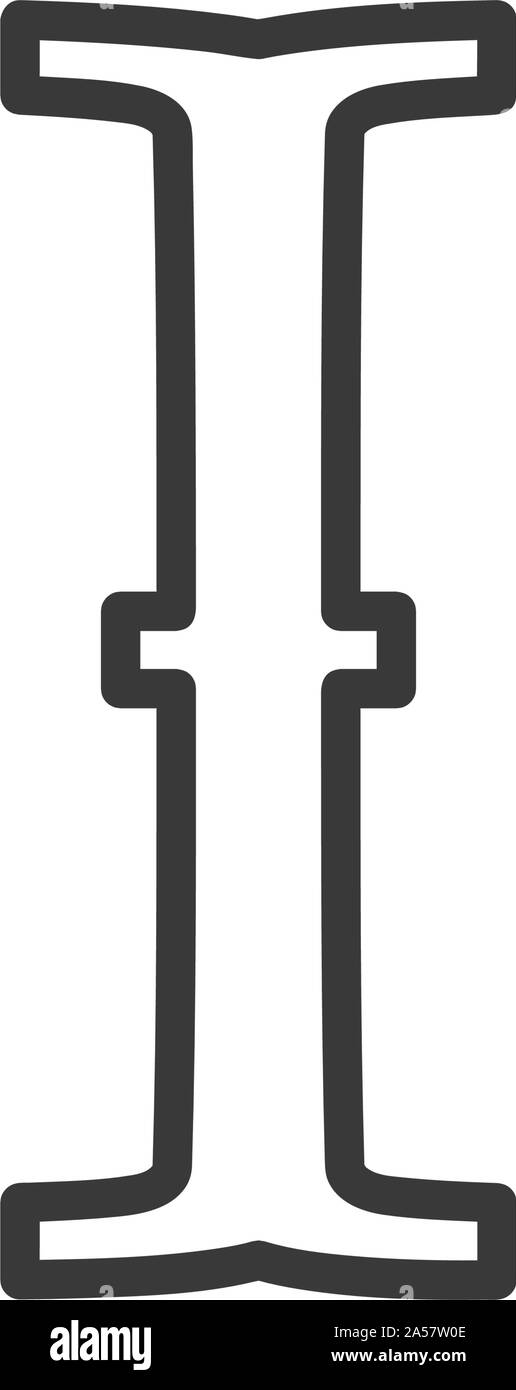 An I Beam cursor for inserting text in simple vector style Stock Vector ...