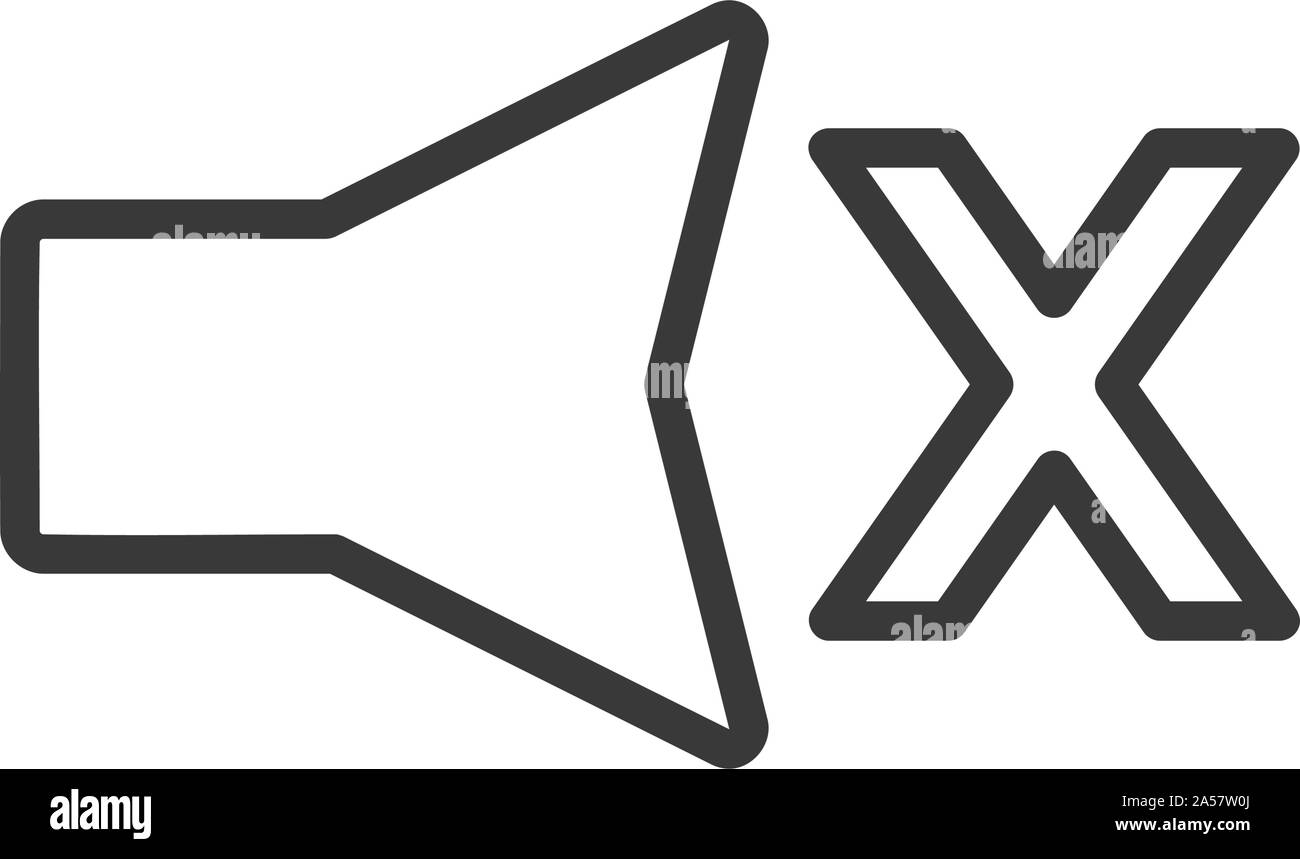 Mute sound in line Stock Vector Images - Alamy