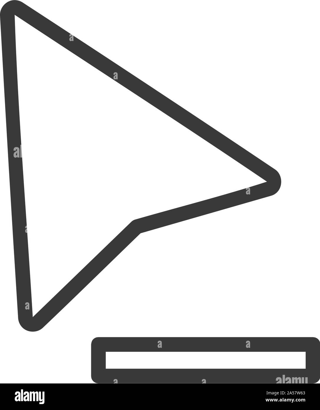 Computer mouse cursor symbol with a minus or subtract icon in vector ...