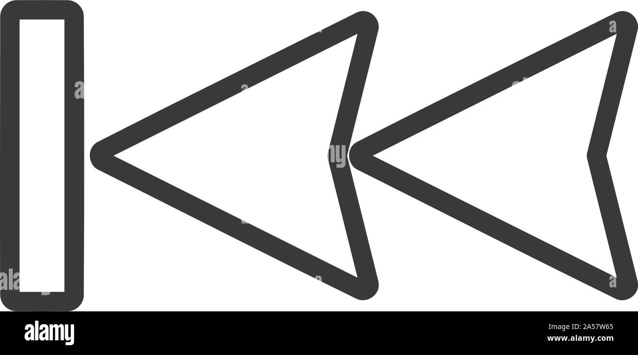 Skip back fast icon in simple vector style Stock Vector Image & Art - Alamy