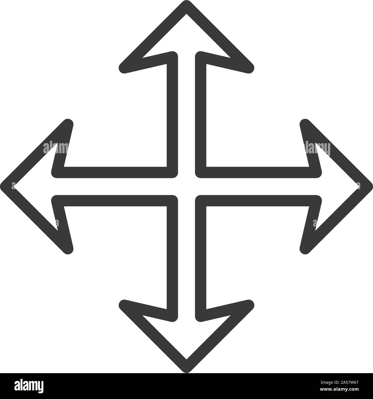 Computer Mouse Cursor Move Or Resize Icon In Simple Vector Style Stock Vector Image And Art Alamy 2082