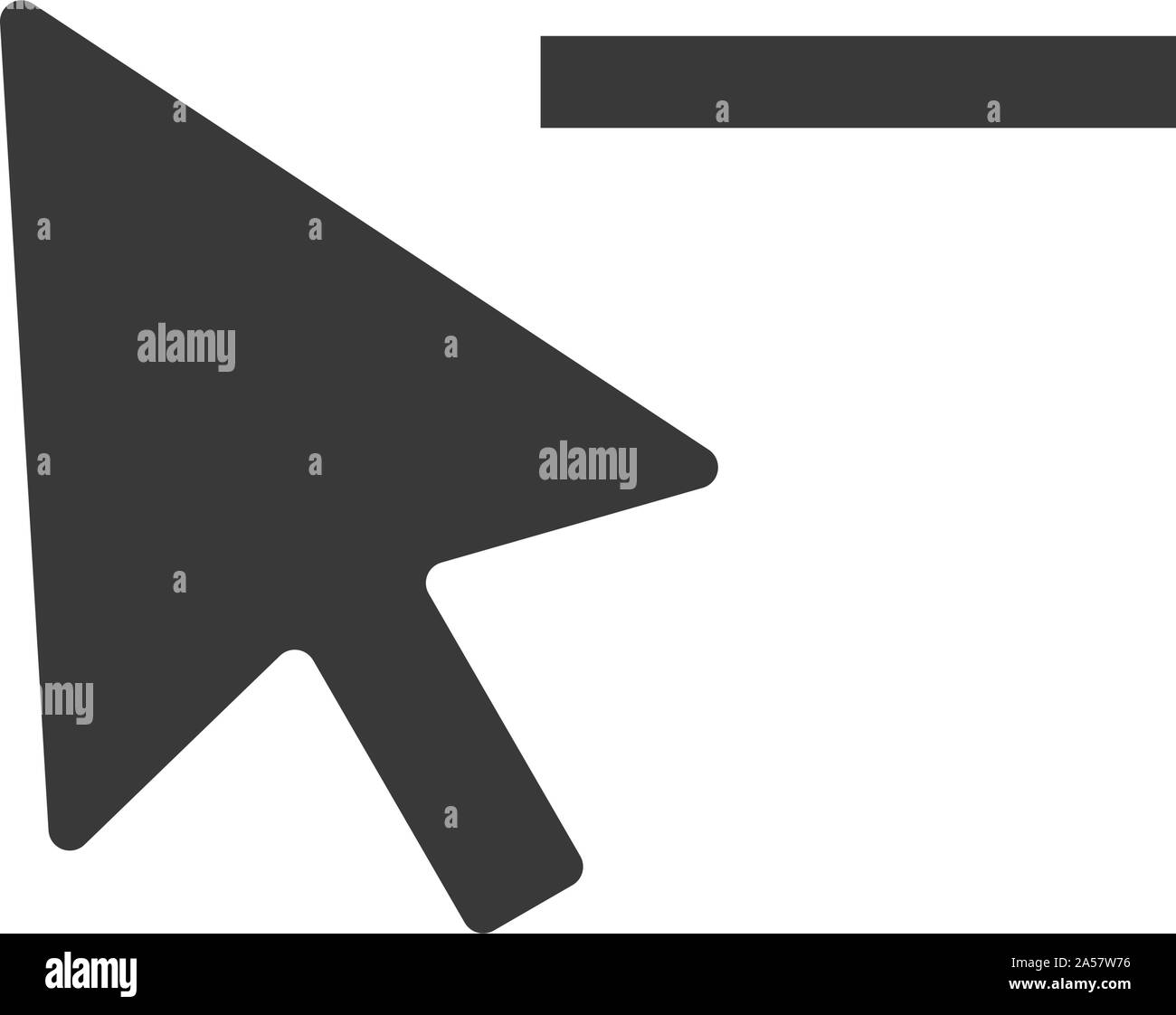 Computer mouse cursor symbol with a minus or subtract icon in vector ...