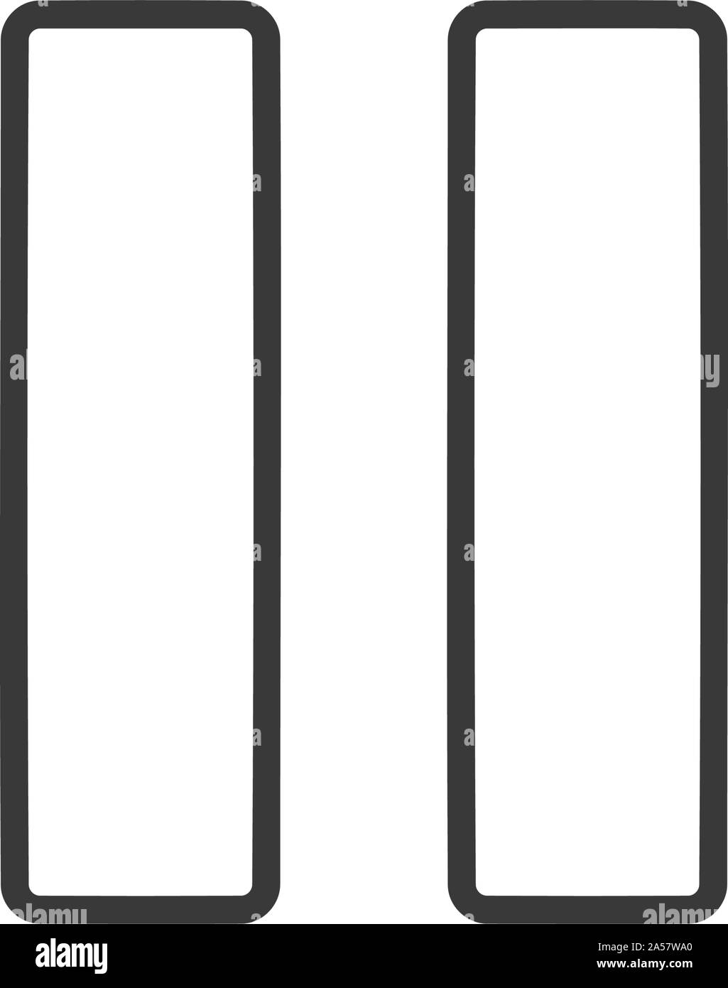 Pause icon symbol in simple vector style Stock Vector Image & Art - Alamy