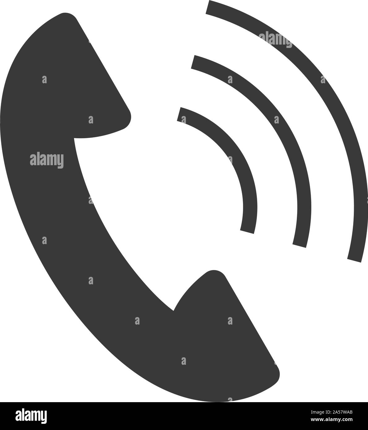 Call icon with telephone in simple vector style Stock Vector Image ...