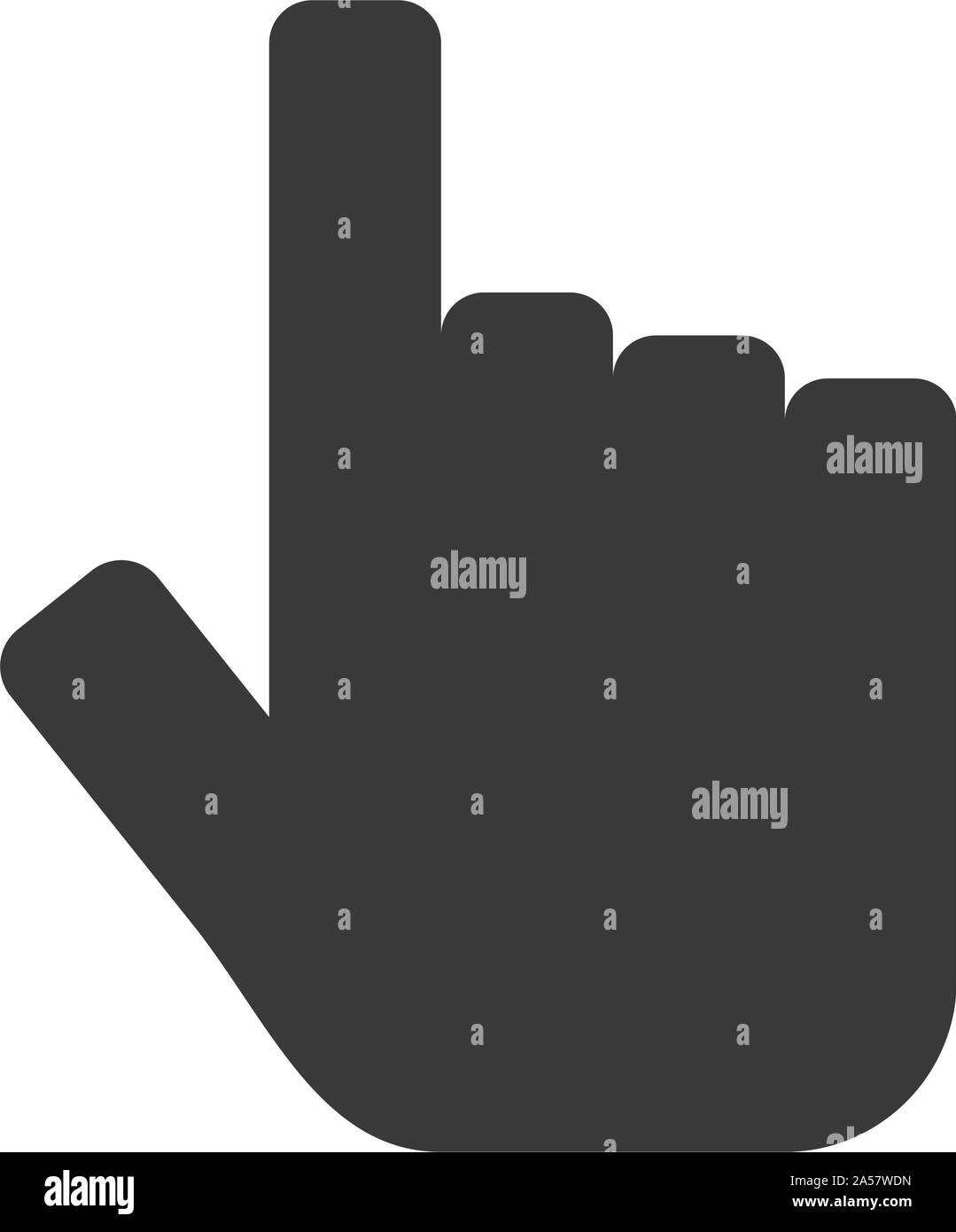 Hand pointer icon in simple vector style Stock Vector Image & Art - Alamy