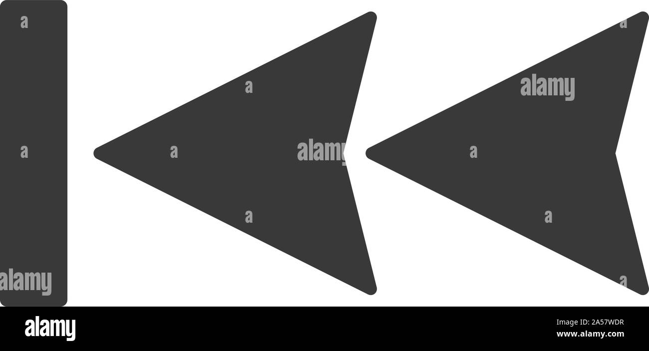 Skip back fast icon in simple vector style Stock Vector Image & Art - Alamy