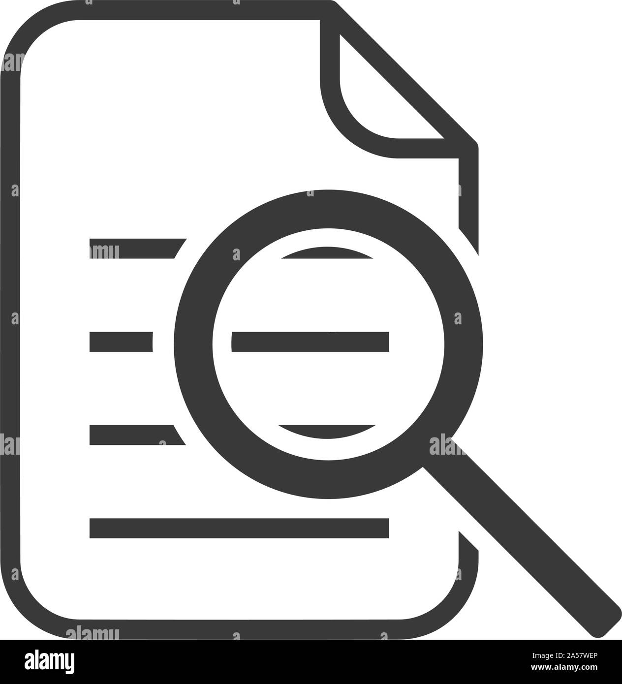 Magnifying glass document Black and White Stock Photos & Images - Alamy
