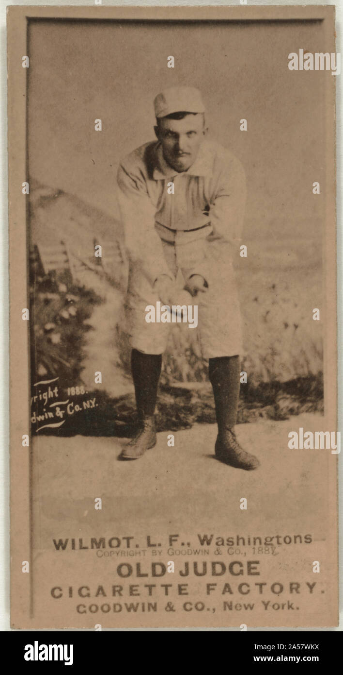 Walt Wilmot, Washington Statesmen, baseball card portrait Stock Photo ...