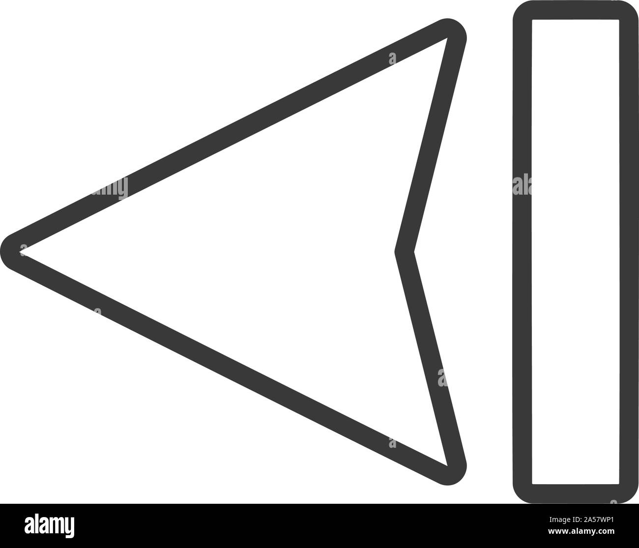 Skip back icon in simple vector style Stock Vector Image & Art - Alamy