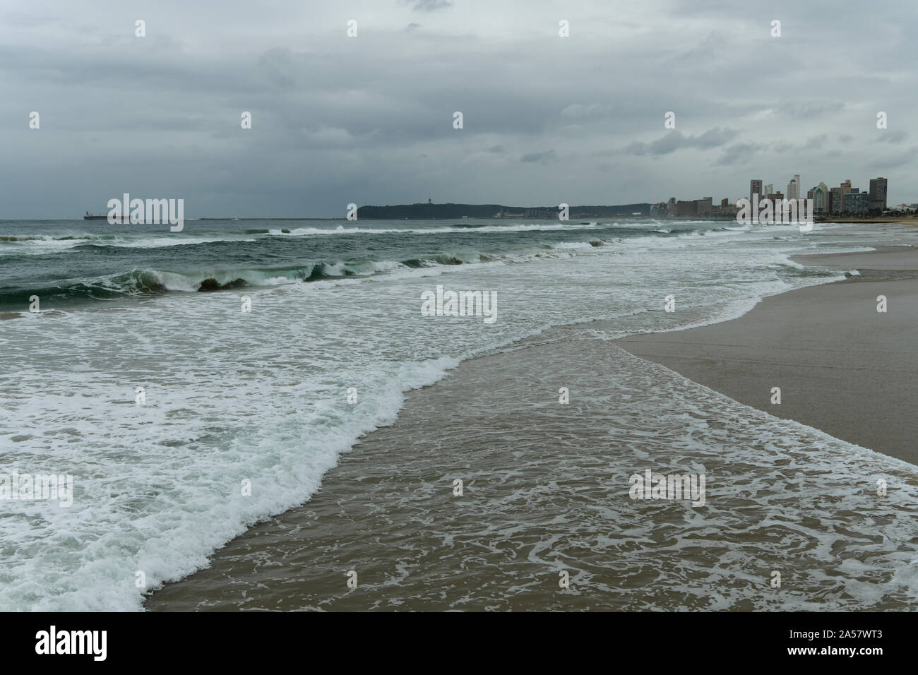 Durban, KwaZulu-Natal, South Africa, landscape, vast open beaches of ...
