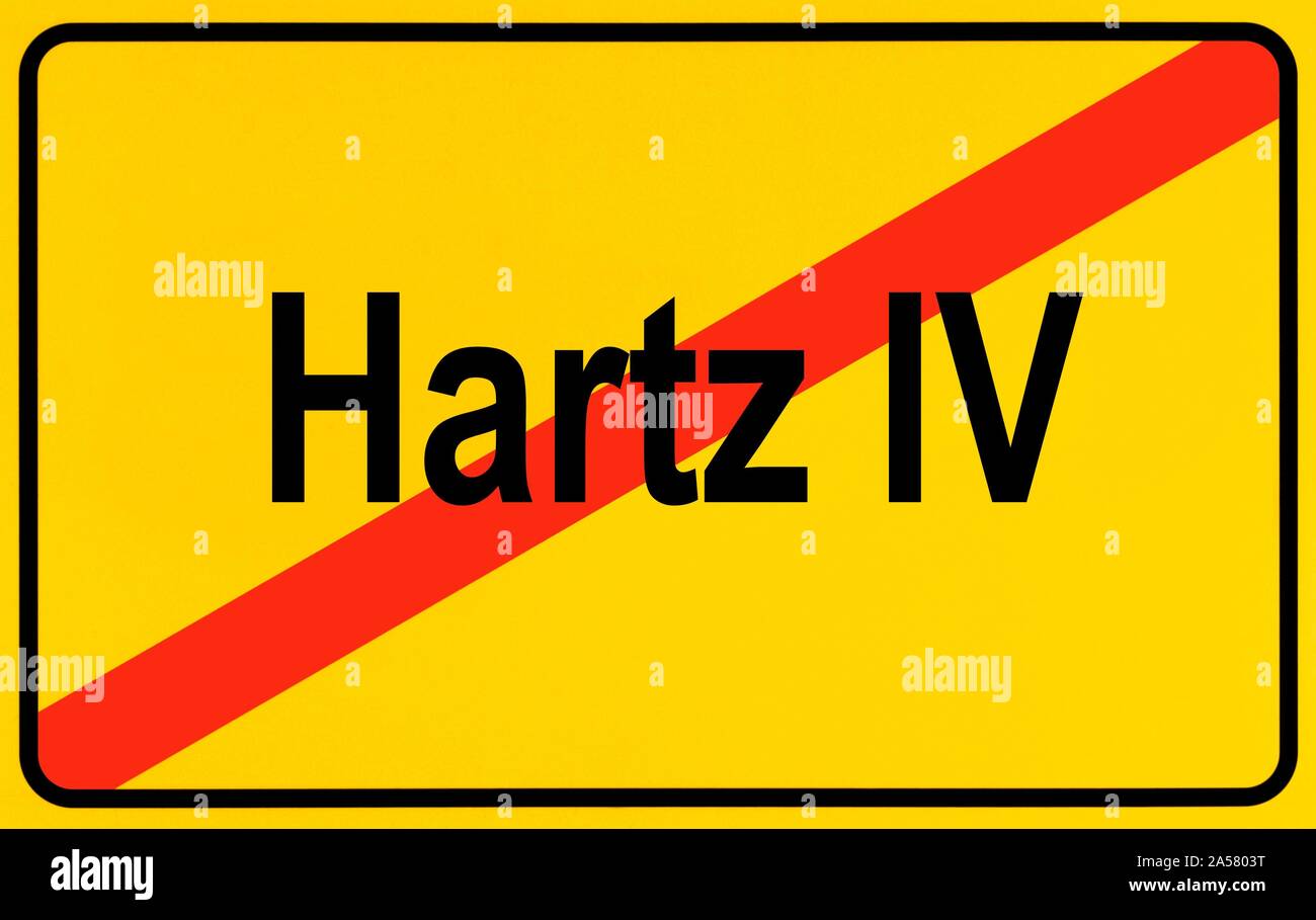 Symbol picture end Hartz IV unemployment benefit II, Germany Stock ...