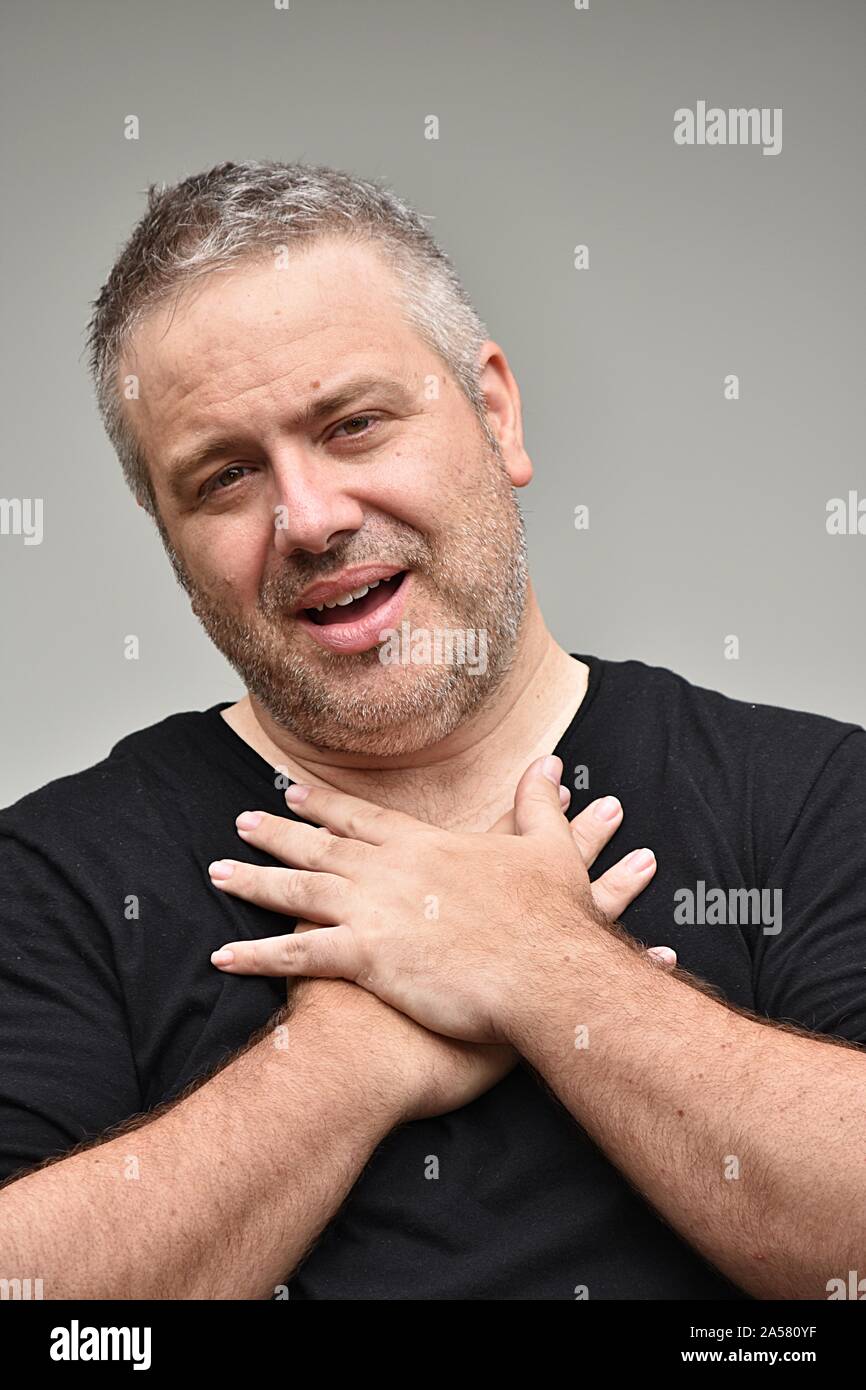 An Overweight Man And Hope Stock Photo - Alamy