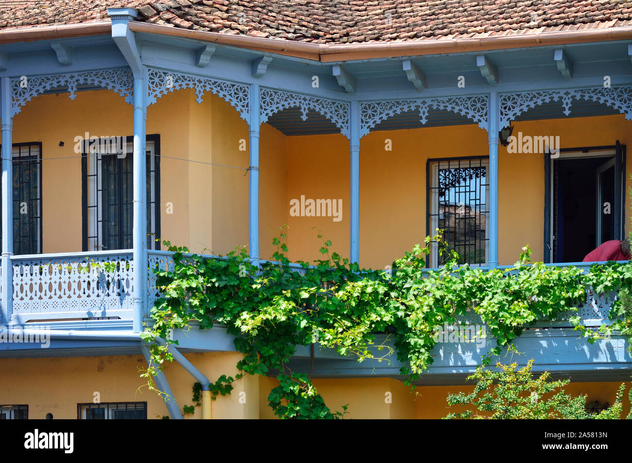 Tbilisi house wooden balcony georgia hi-res stock photography and ...