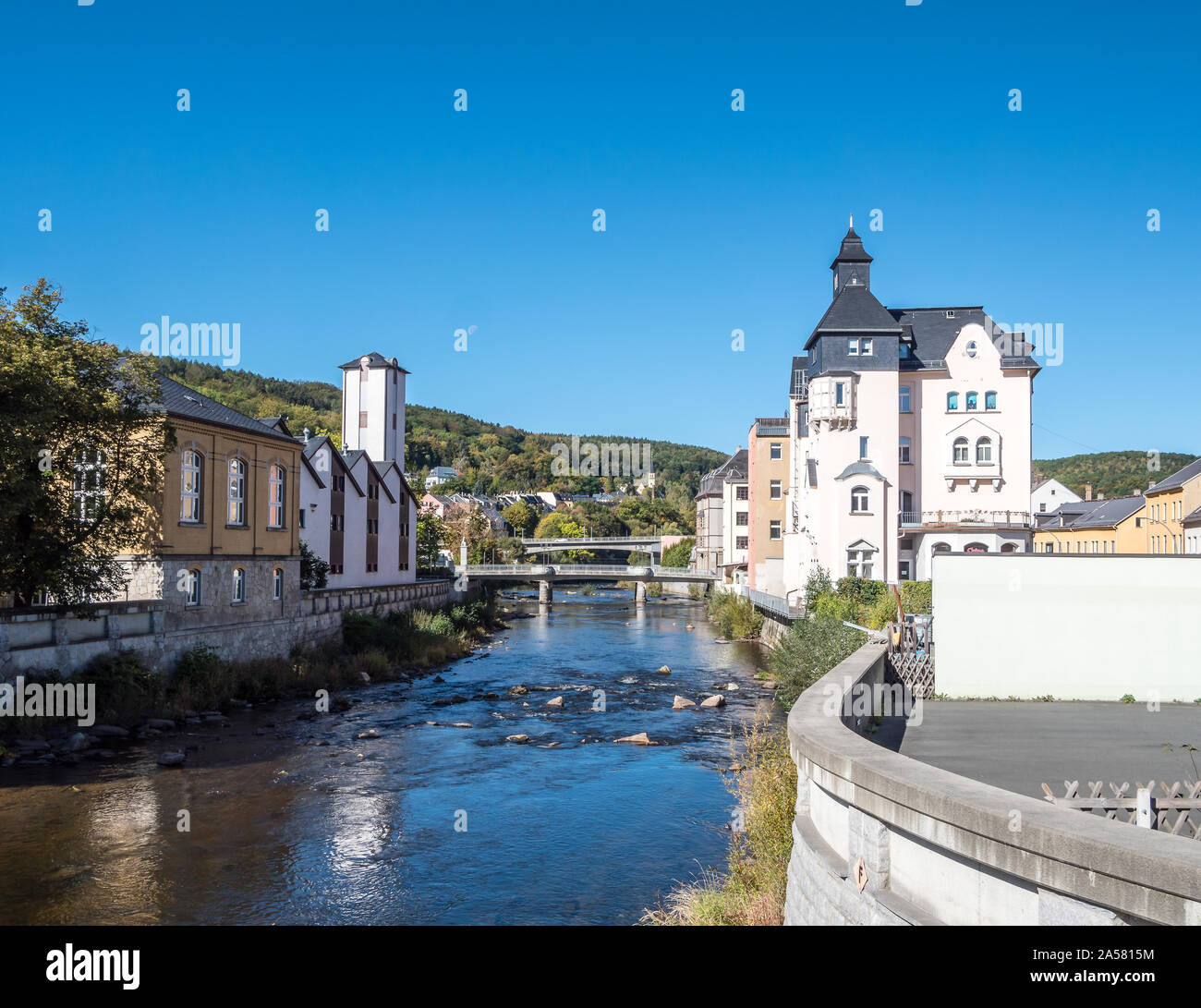 Zwickauer Mulde in Aue in the Erzgebirge in Germany Stock Photo - Alamy