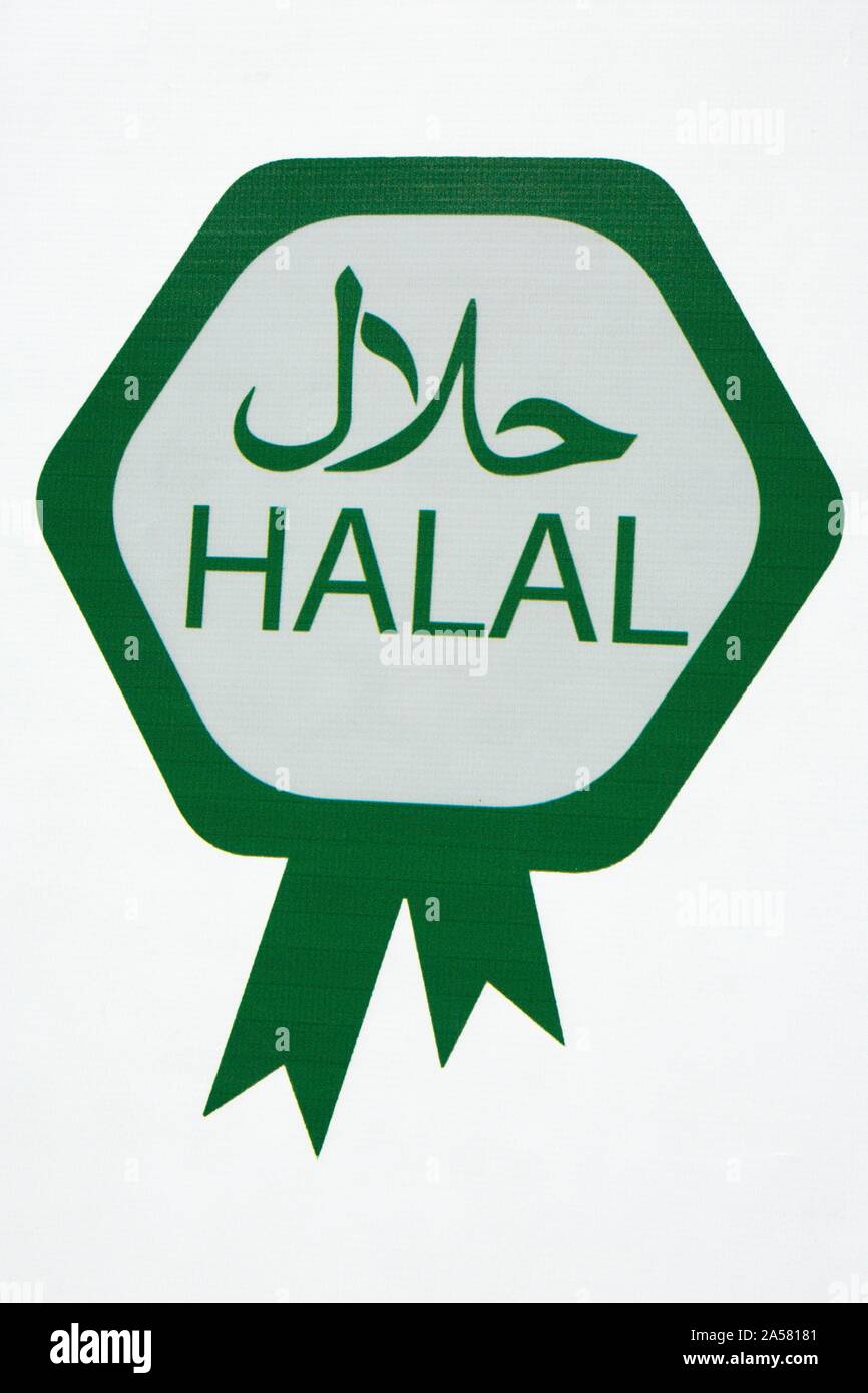 Halal sign hi-res stock photography and images - Alamy