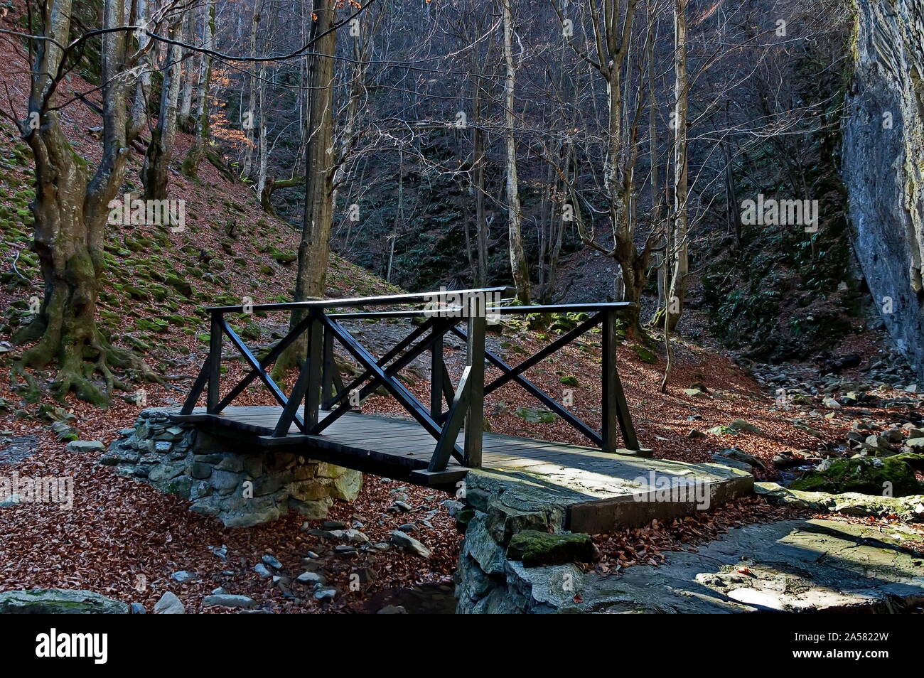 Autumn walk through the maze of Teteven Balkan with high peaks, river ...