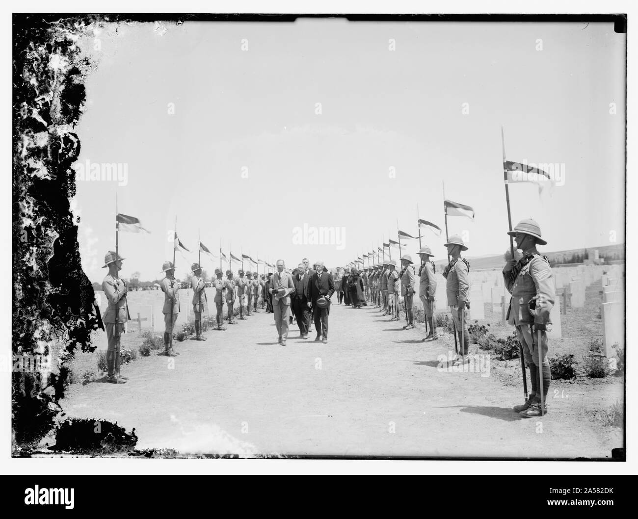 War cemetery consecration, Gaza-Belah, April 28, 1925 Stock Photo - Alamy