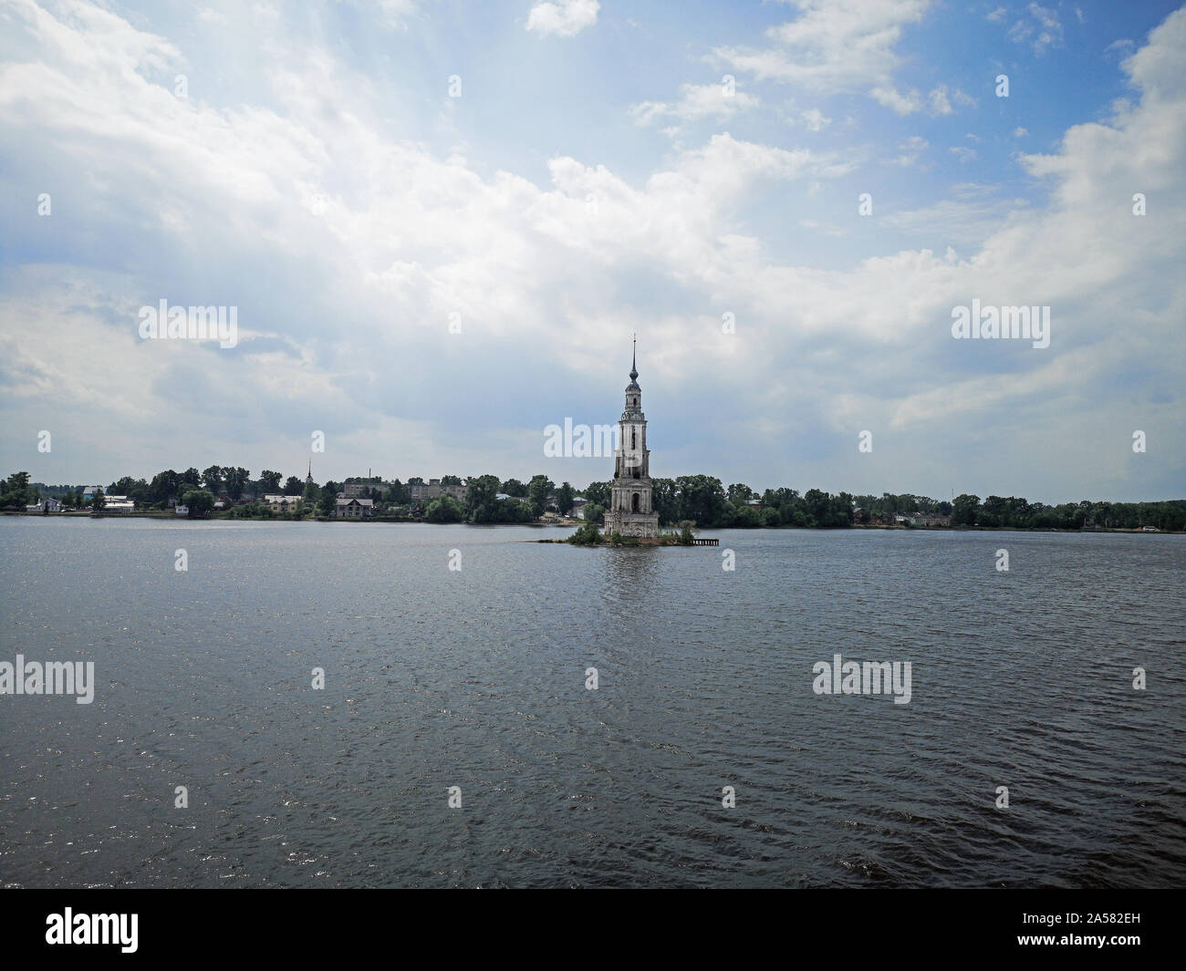 bell tower of a flooded church Stock Photo - Alamy
