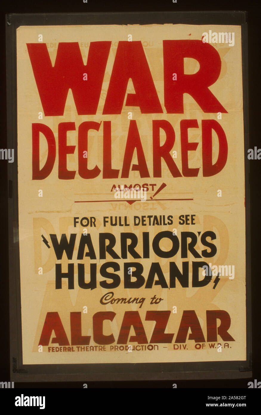 War declared Abstract: Poster for Federal Theatre Project presentation ...
