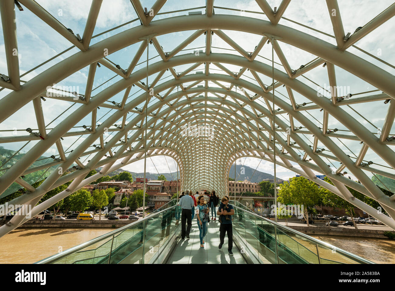 Tbilisi peace bridge hi-res stock photography and images - Alamy