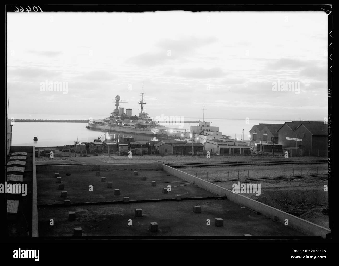 War-ship in the Haifa harbour Stock Photo - Alamy