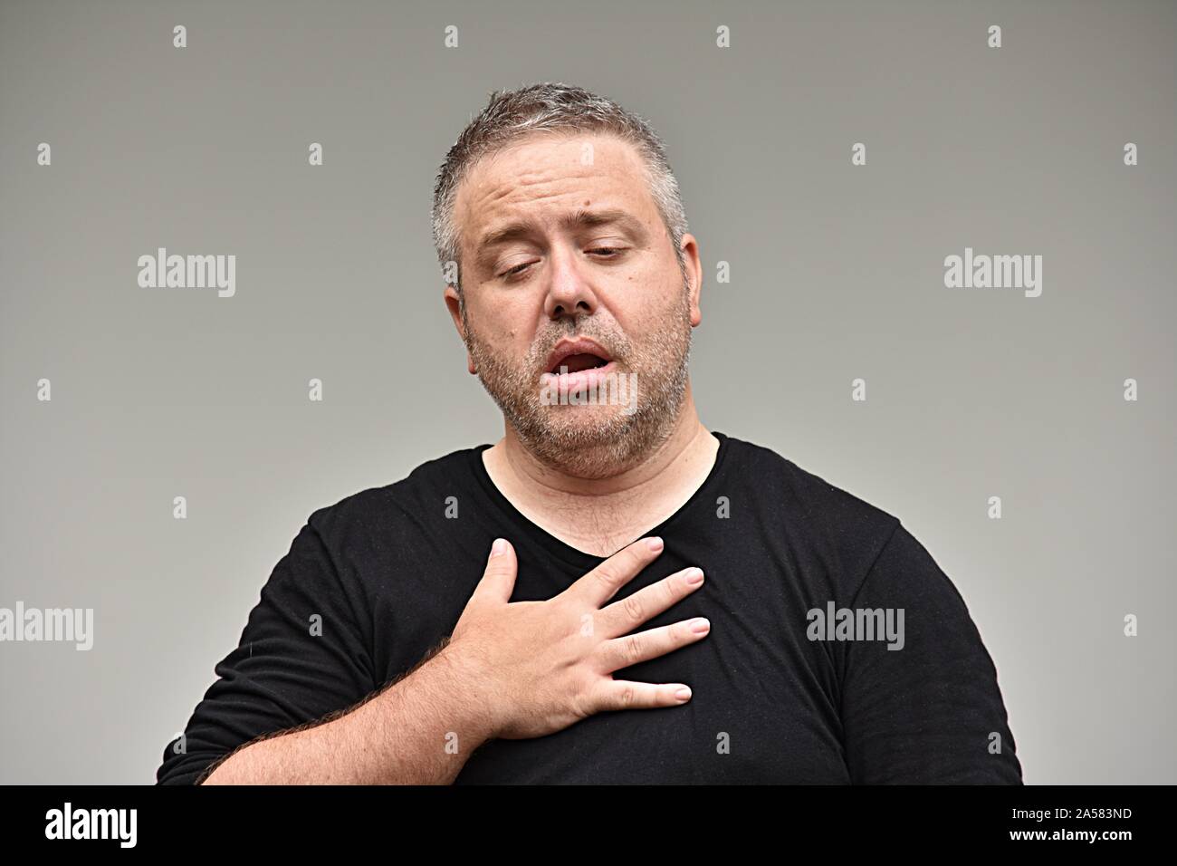 An Overweight Male Poor Health Stock Photo - Alamy
