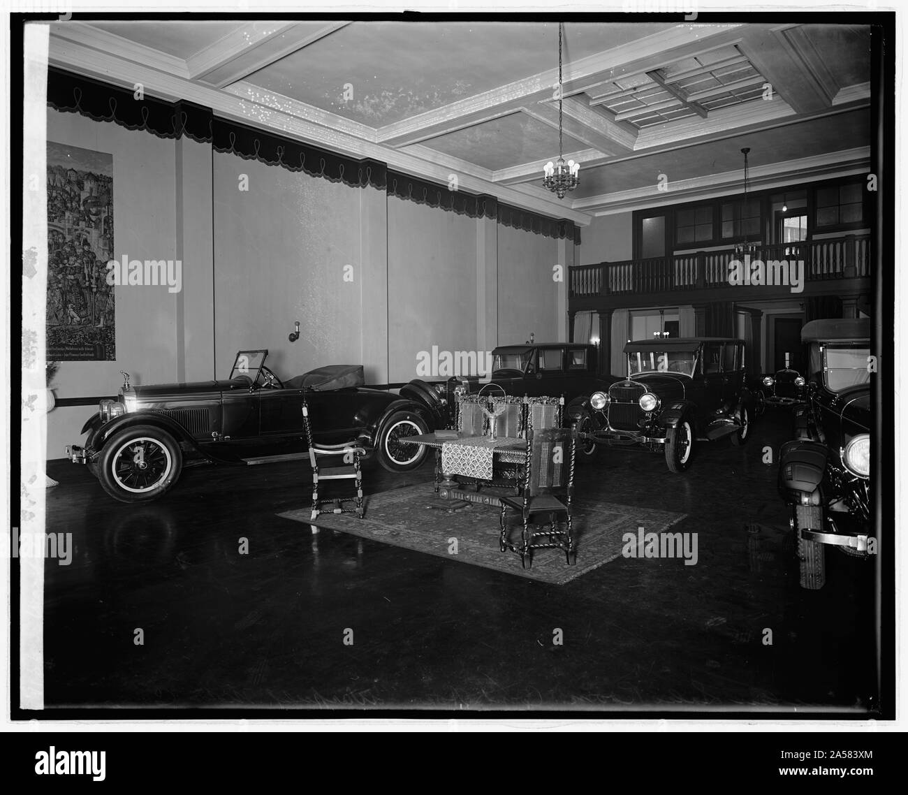 Garage workshop interior repair Black and White Stock Photos & Images ...