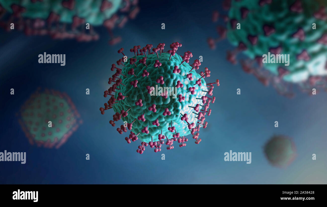 Virus particles, illustration Stock Photo - Alamy