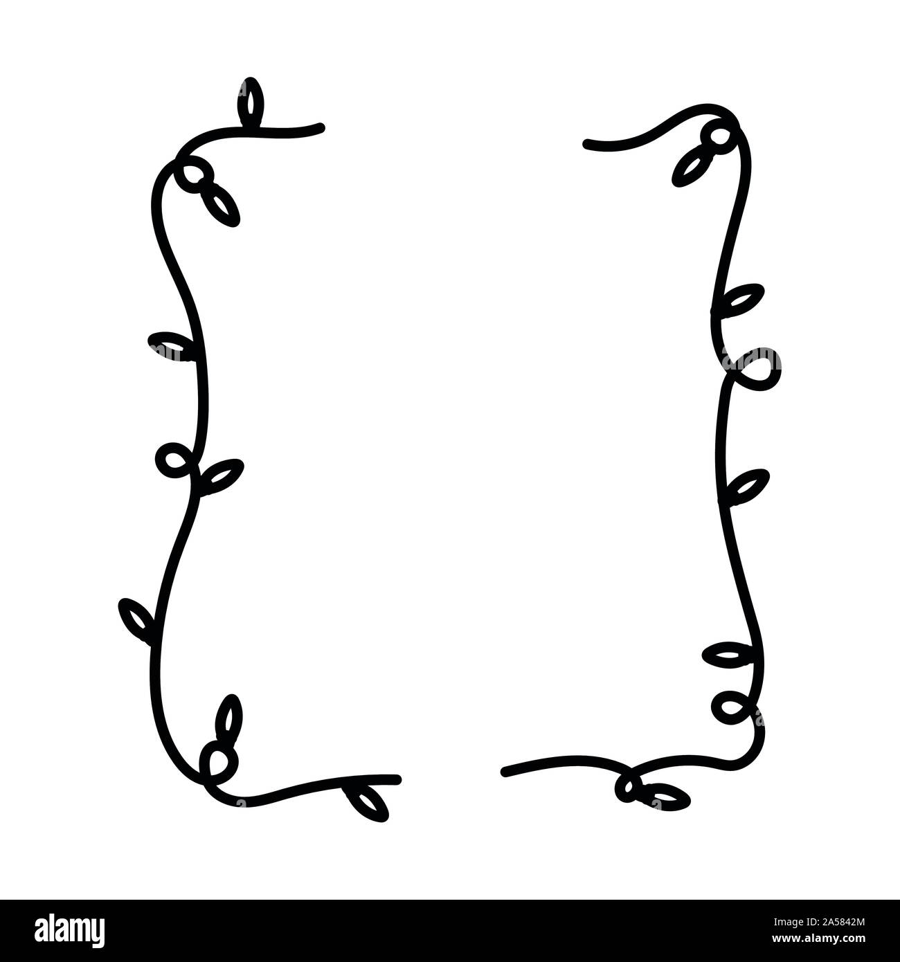 White Christmas Lights Border