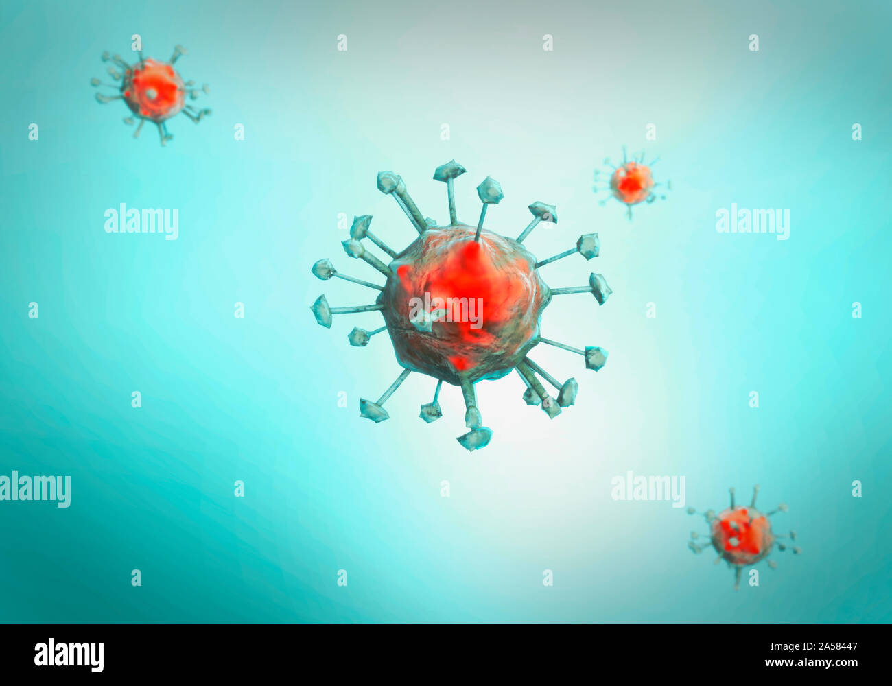 Virus particles, illustration Stock Photo - Alamy
