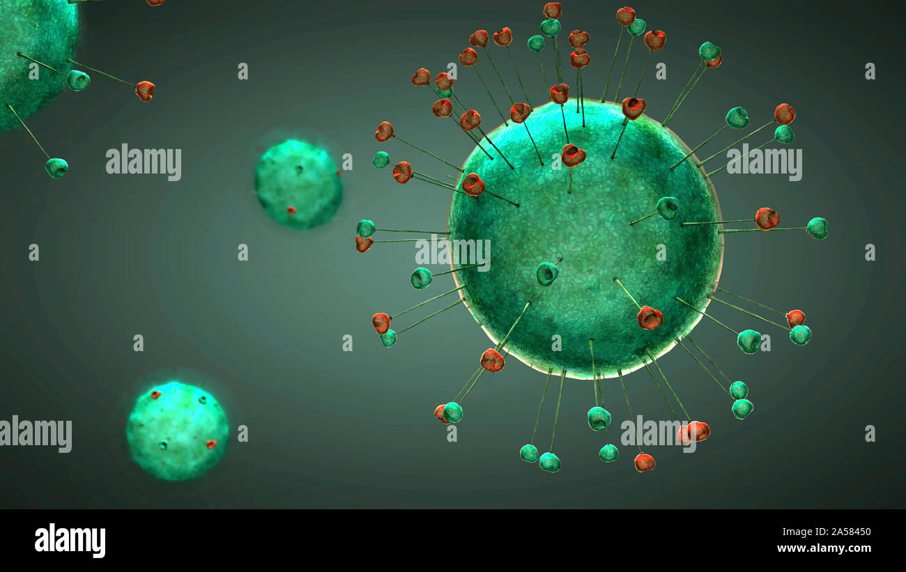 Virus particles, illustration Stock Photo - Alamy