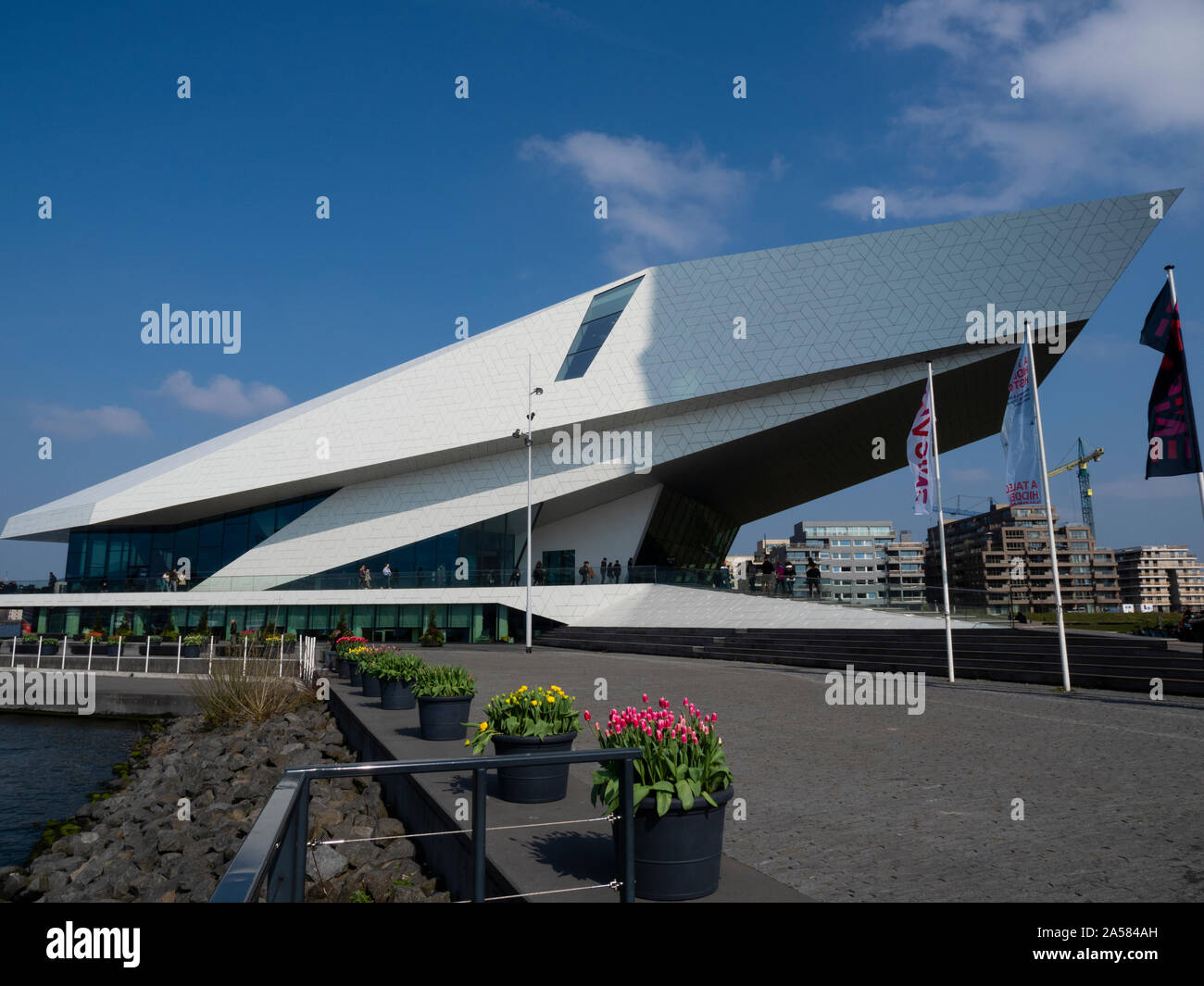 Futuristic architecture of EYE Film Institute, Overhoeks, Amsterdam ...