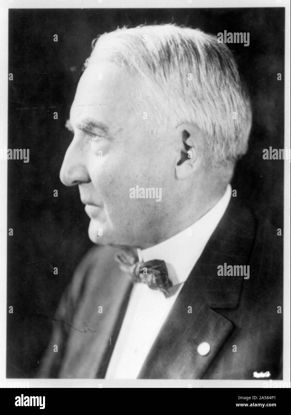 Warren G. Harding, head-and-shoulders profile portrait Stock Photo - Alamy