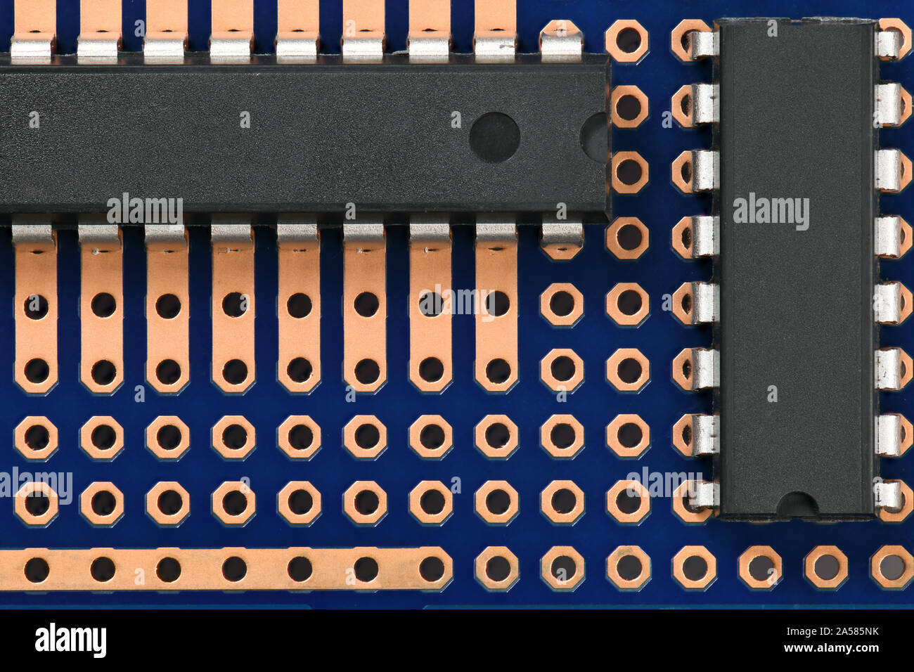 printed circuit board and microchip closeup - electronic component for ...