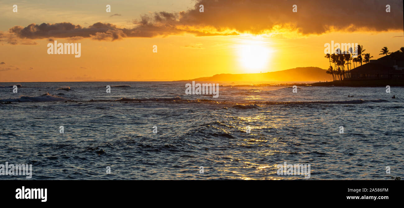 Kauai poipu ocean sunset hawaii hi-res stock photography and images - Alamy