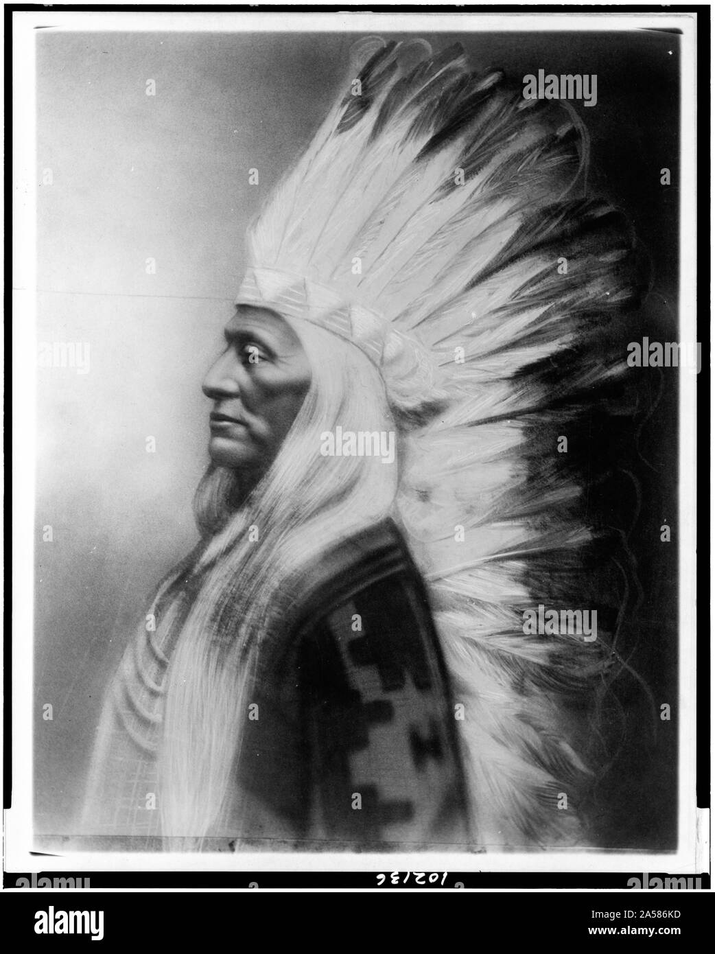 Washakie, Chief of Shoshones, half-length portrait, facing left Stock ...