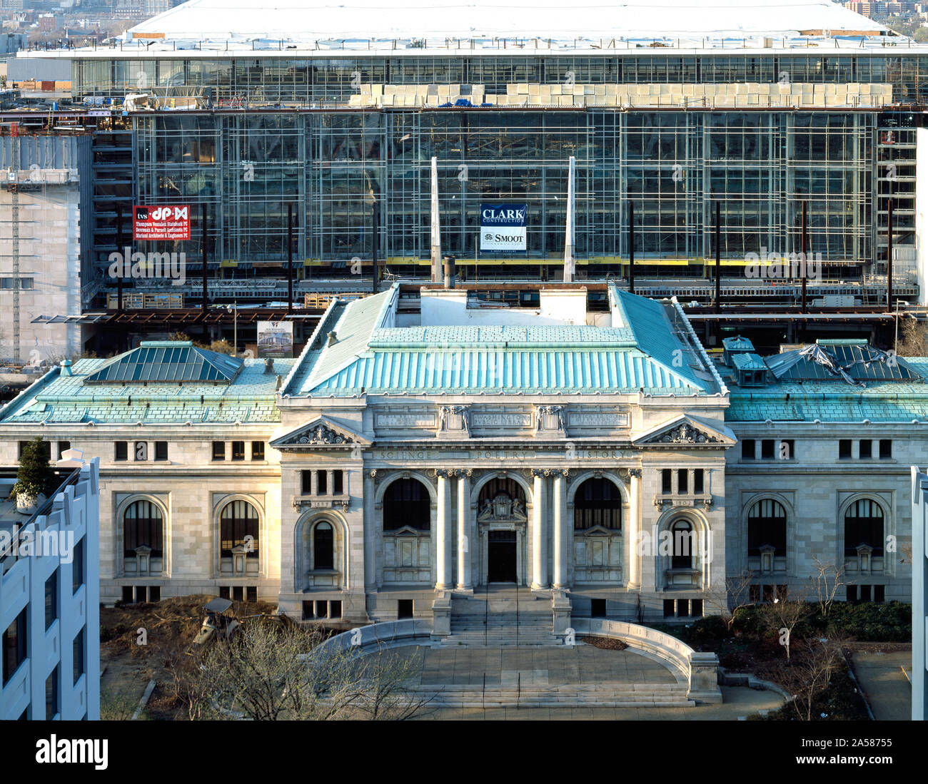 Washington Convention Center under construction behind a vintage D.C ...