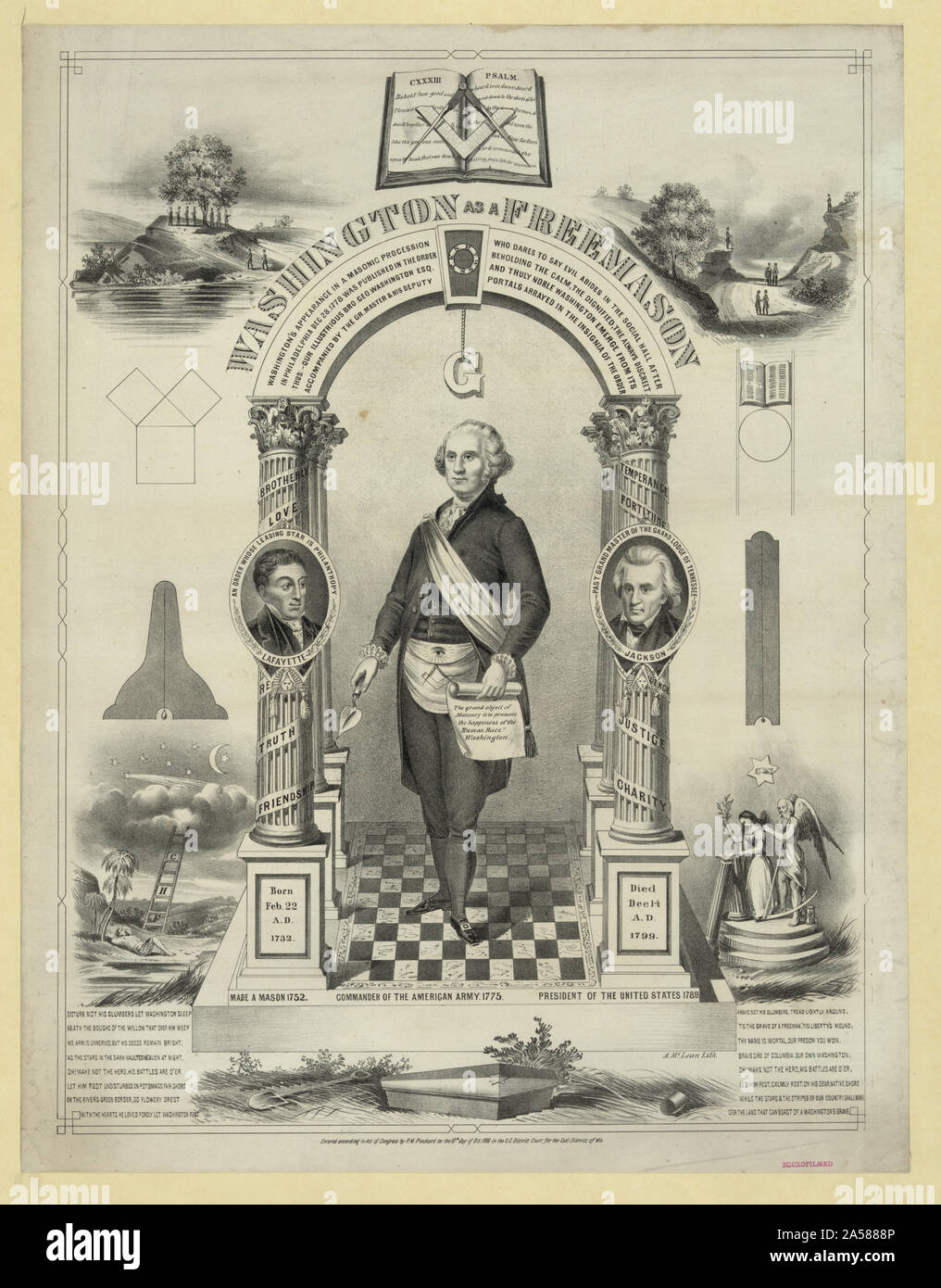 Washington as a freemason Stock Photo - Alamy