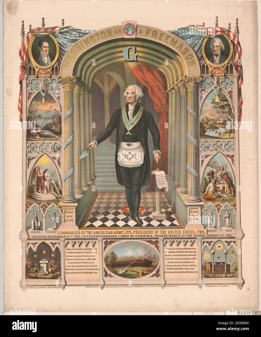 Washington as a freemason Stock Photo - Alamy